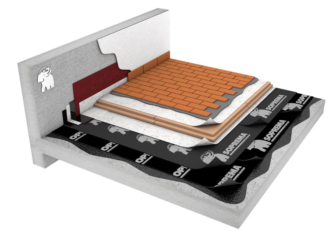 CUBIERTA PLANA TRANSITABLE PRIVADO INVERTIDA - BICAPA TP-01-01.2 - Soprema